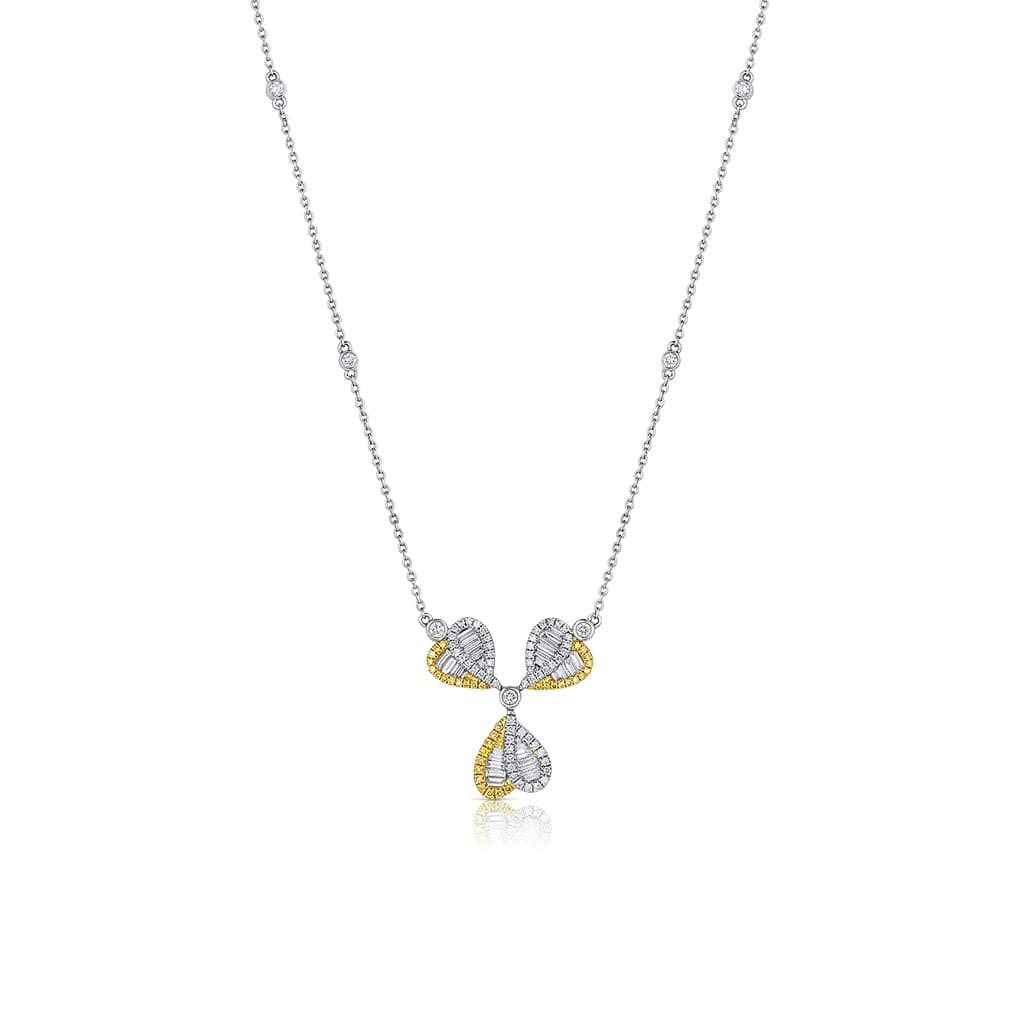 Estate Gregg Ruth 18kt Gold Yellow Diamond 3 Heart Necklace – CJ ...