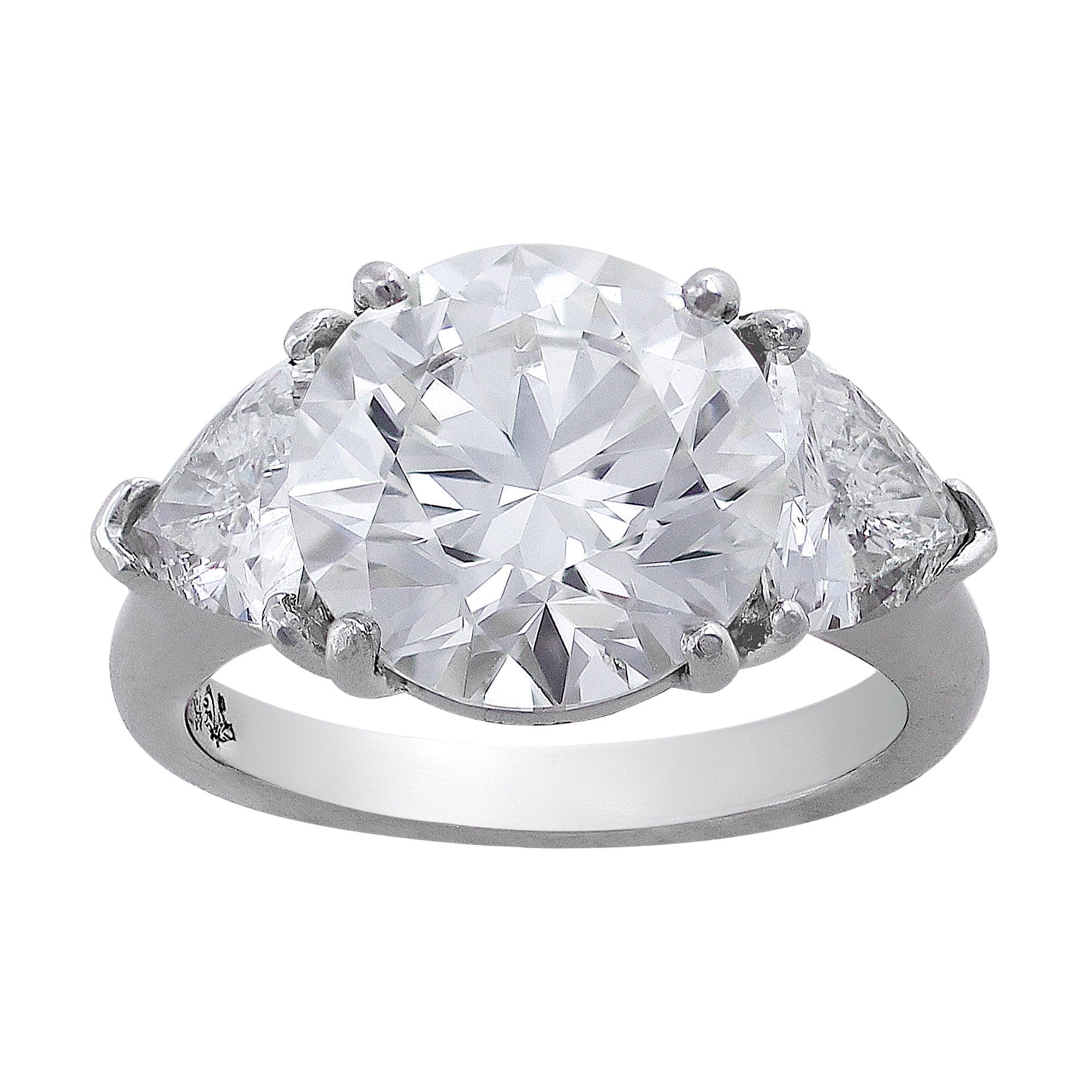 Rivière Platinum 5ct Round Diamond Ring – CJ Charles Jewelers
