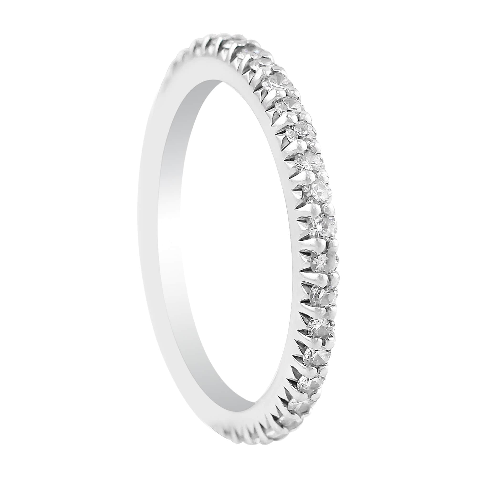 18k White Gold Bella Vita Single Row Diamond Ring – CJ Charles Jewelers