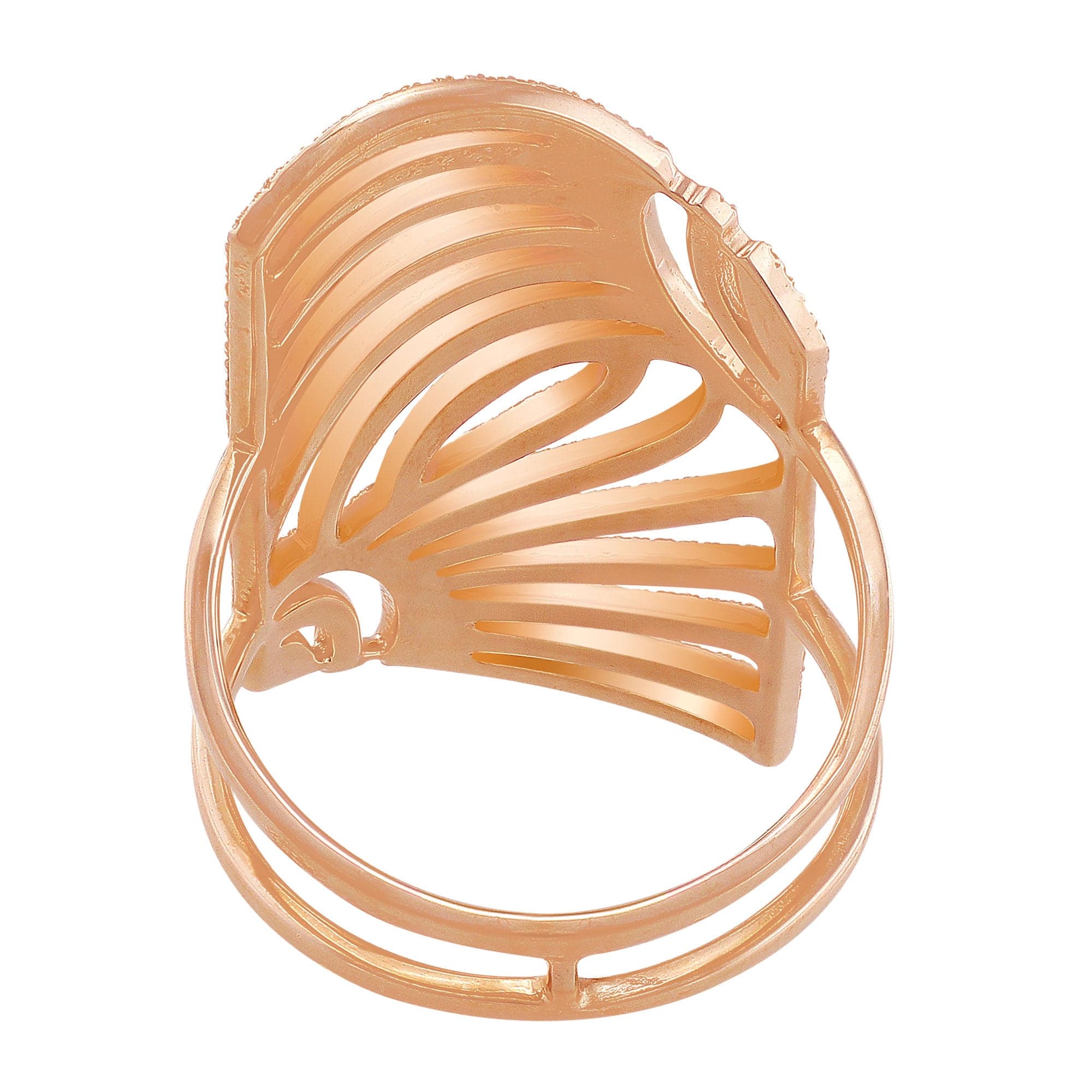 Slanted Rectangular Openwork Rose Gold Diamond Ring – CJ Charles Jewelers