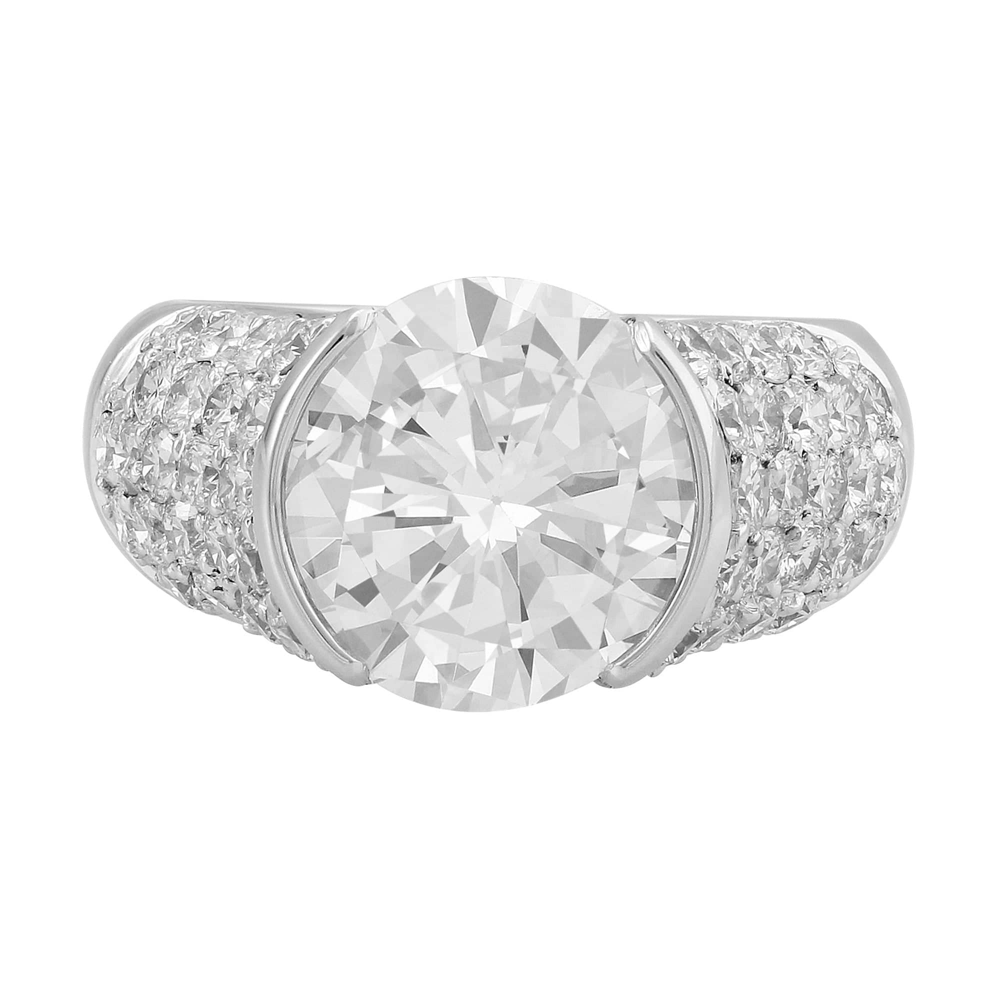Rivière Platinum 4.87ct Round Brilliant Diamond Ring – CJ Charles Jewelers