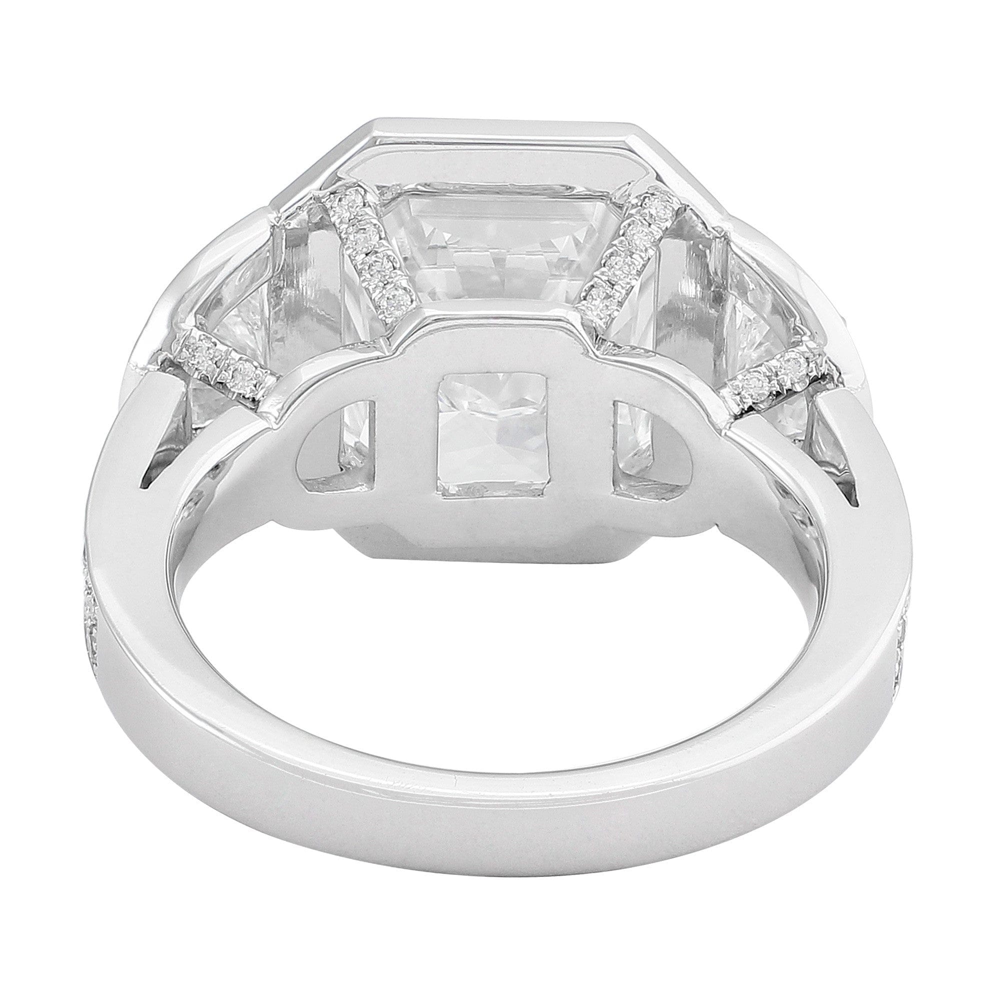Rivière 18k White Gold 5.31ct Radiant Diamond Ring – CJ Charles Jewelers