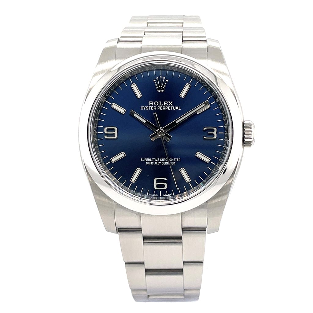 Rolex Oyster Perpetual 36 116000 Blue Dial - Pre-Owned – CJ Charles ...