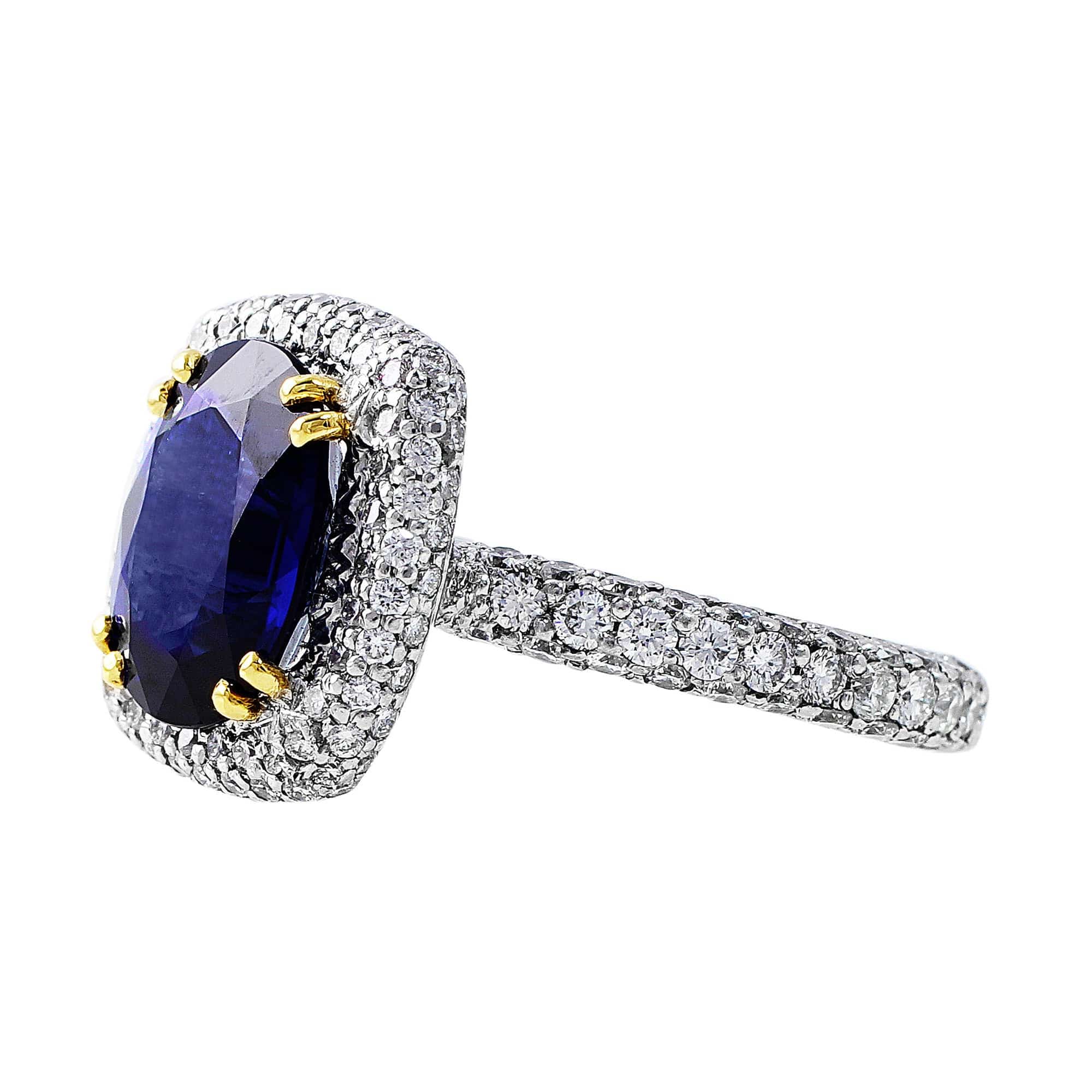 Platinum 3ct Sapphire Ring – CJ Charles Jewelers