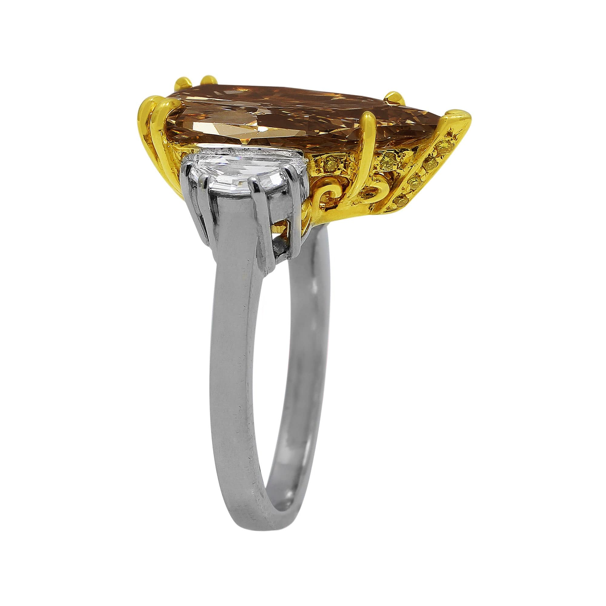 5ct Fancy Color Pear Diamond Ring – CJ Charles Jewelers