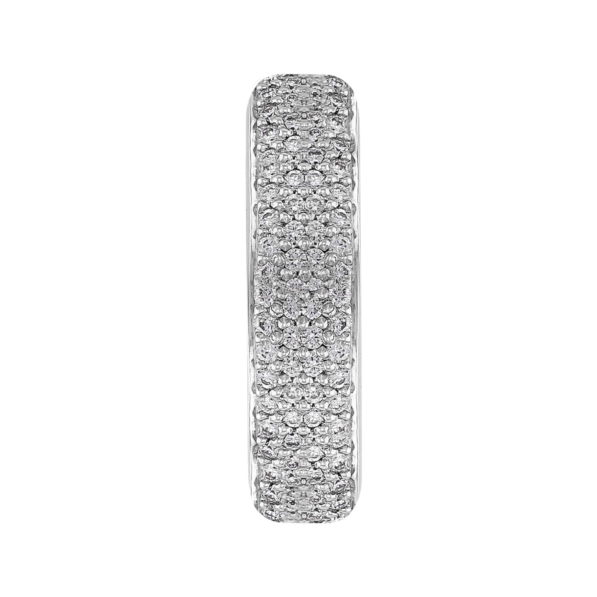 18k White Gold Triple Row Diamond Eternity Band – CJ Charles Jewelers